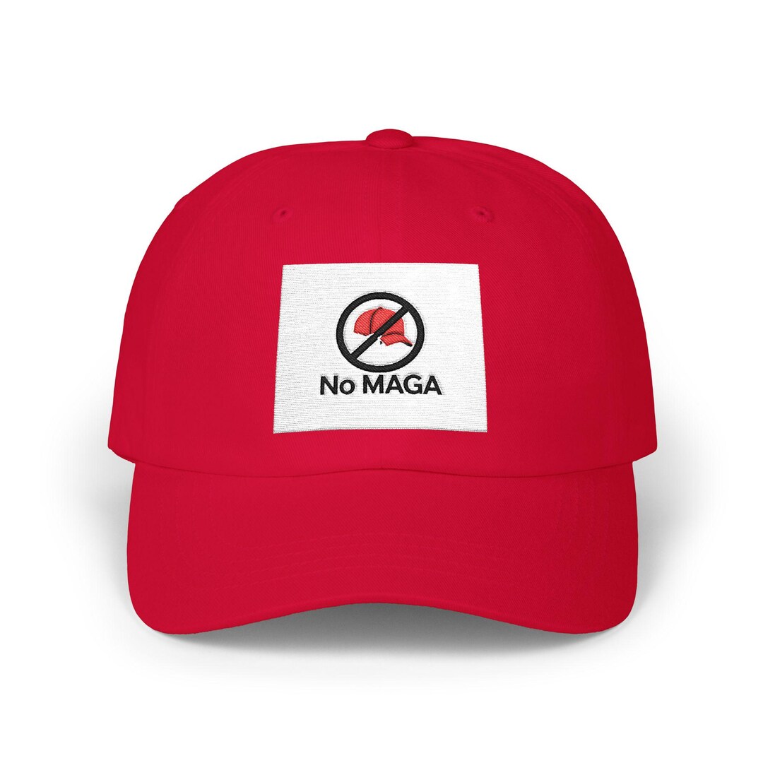 No MAGA Protesting Symbol Dad Cap | Anti MAGA Hat, Activist Statement ...