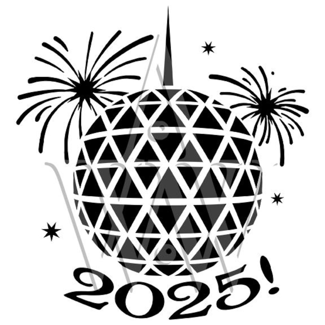 2025 New Years Eve Ball Svg Fireworks Dxf 2025 New Years Cut File Png ...