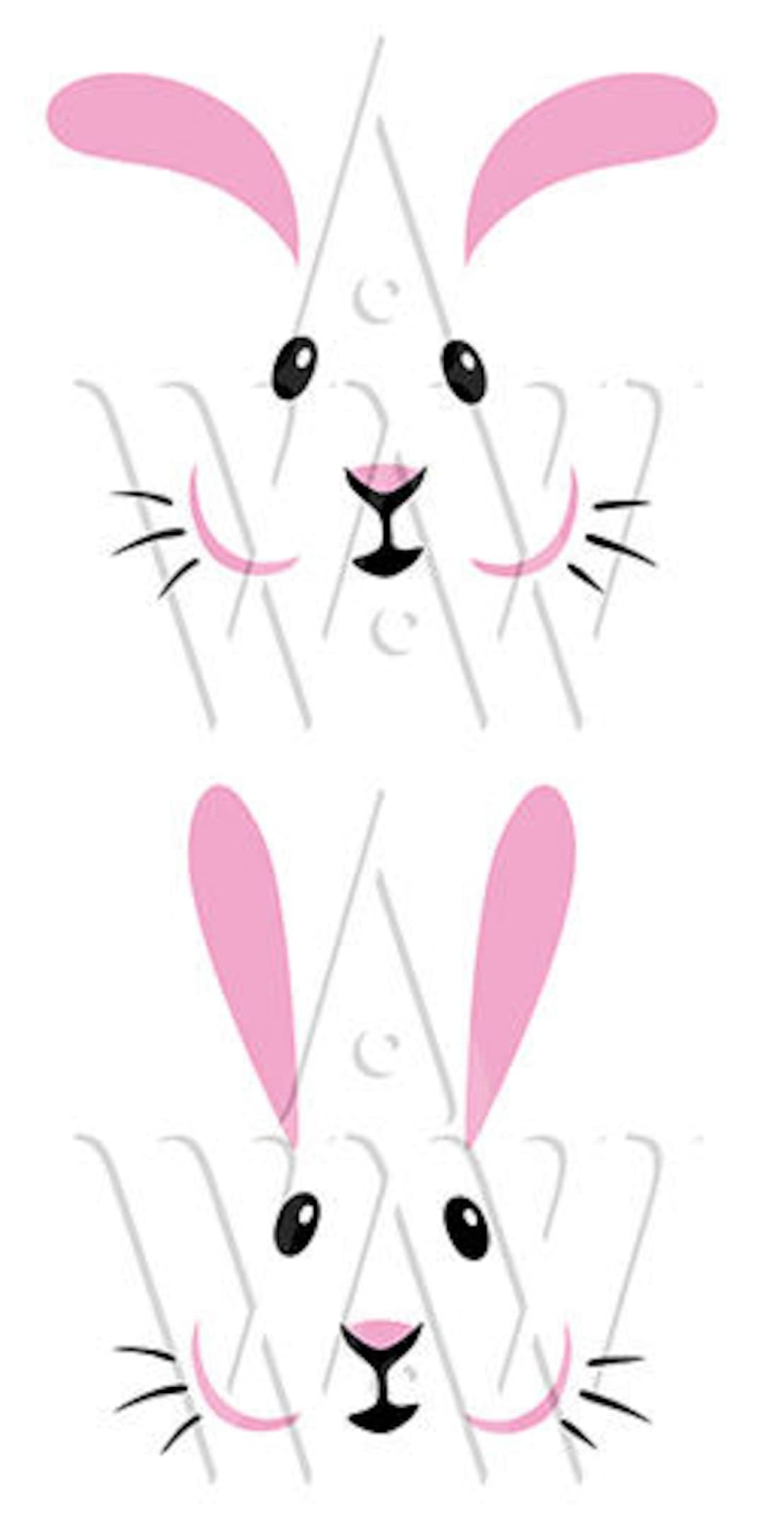 Hase Gesicht Svg Ostern Cut Datei Dxf Silhouette Eps Png Clip Art - Etsy.de