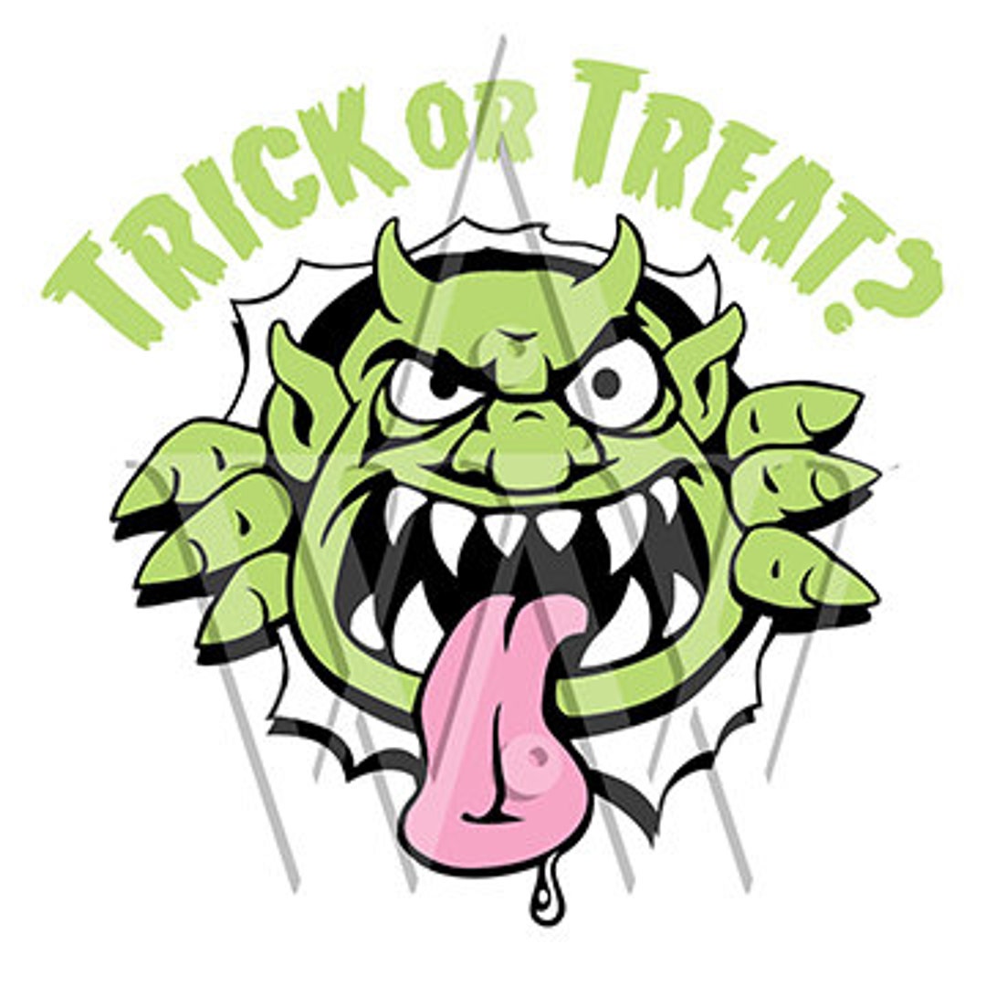 Trick or Treat Monster Svg Halloween Dxf Scary Eps Cutting File ...
