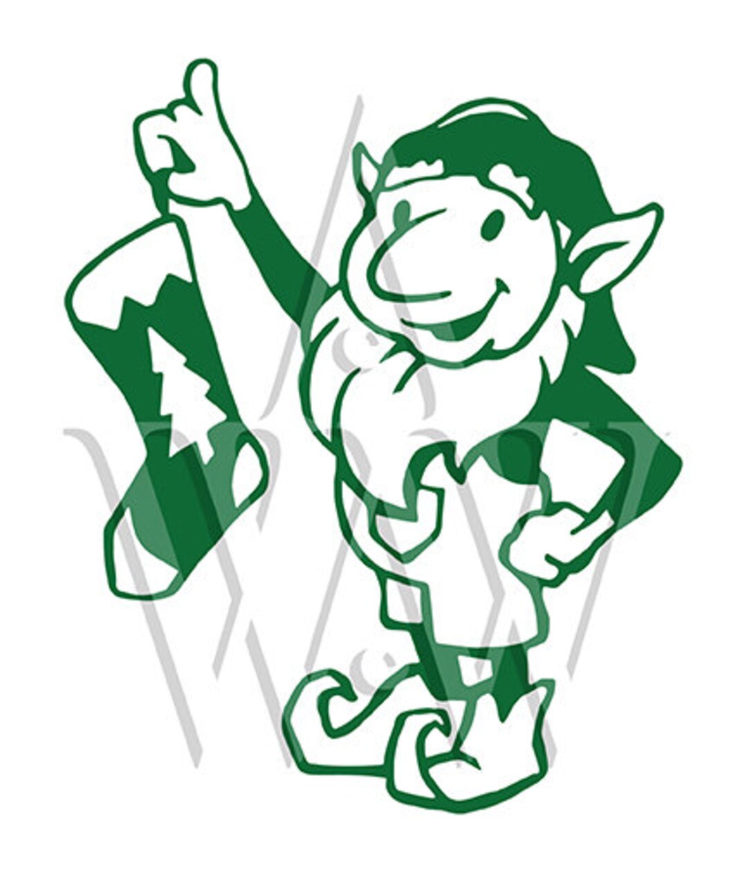 Stocking Elf Svg Christmas Cutting File Dxf Clip Art Png Silhouette Eps ...