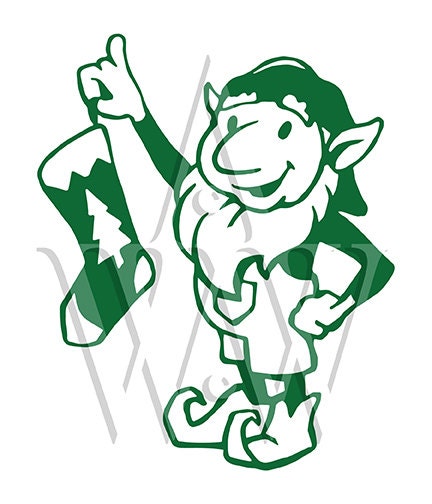 Stocking Elf Svg Christmas Cutting File Dxf Clip Art Png Silhouette Eps ...