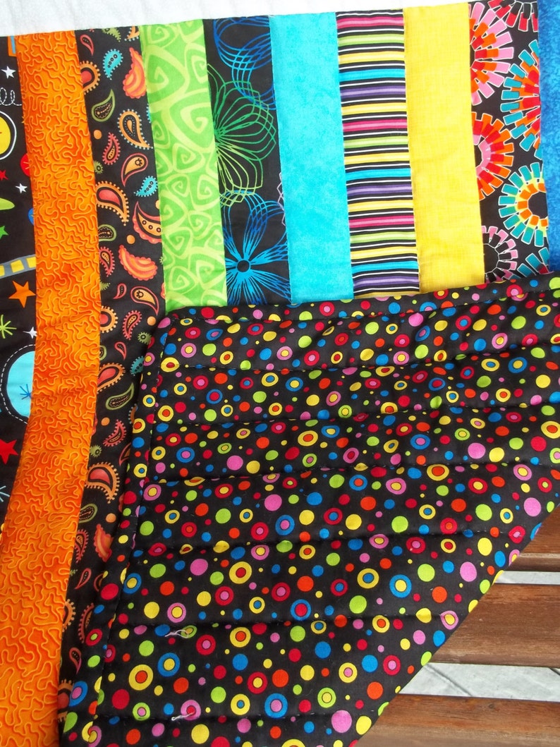 Multi-colored Quilt in Stripes - Etsy