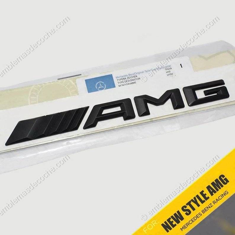 Mercedes Benz AMG Tailgate Logo Emblem Chrome Silver Sticker - Etsy