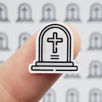 Graveyard Tombstone/headstone Sticker Sheet - Etsy