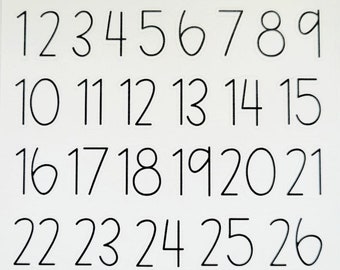 Numbers 1 to 31 Planner Stickers Bullet Journal Stickers Habit Tracker ...