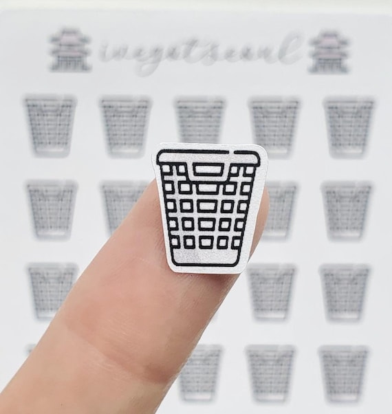 Planner Sticker Laundry Basket Cleaning Stickers | Etsy
