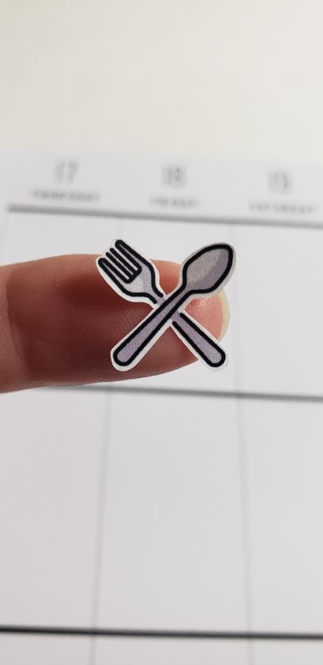 Planner Sticker | Fork and Spoon - Meal Planning - Etsy