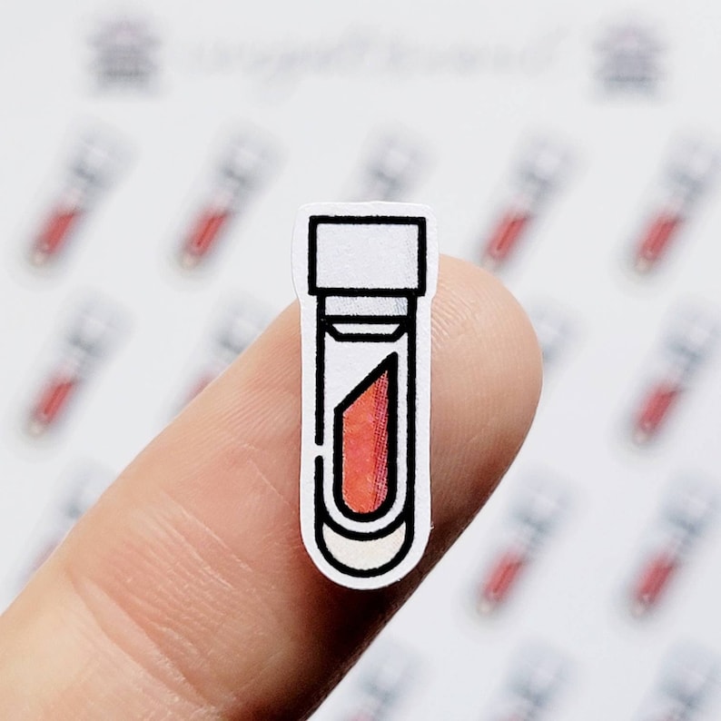 Planner Sticker Test Tube Blood Draw Blood Test - Etsy