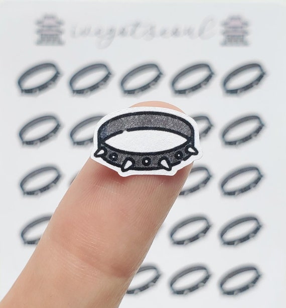 Planner Sticker Studded Collar | Etsy