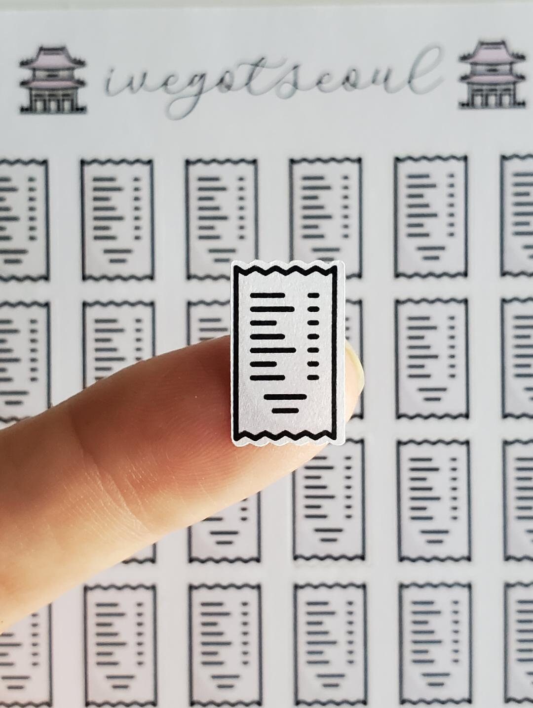 Planner Sticker | Receipt - Etsy
