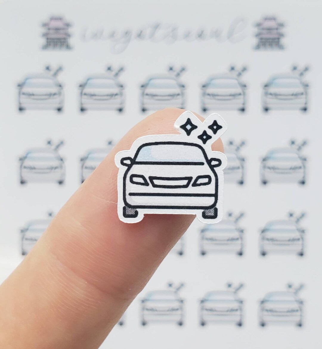 Planner Sticker | Wash Car - Etsy