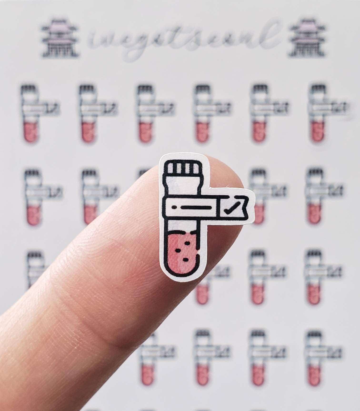 Planner Sticker Blood Test Blood Draw - Etsy