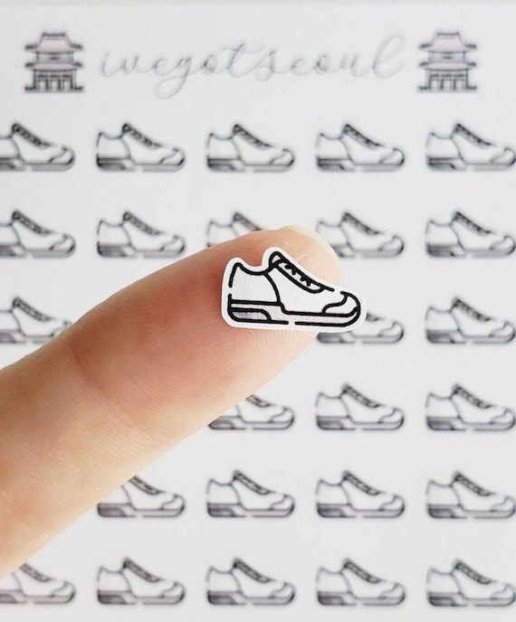 Planner Sticker Tiny Running Shoe - Etsy