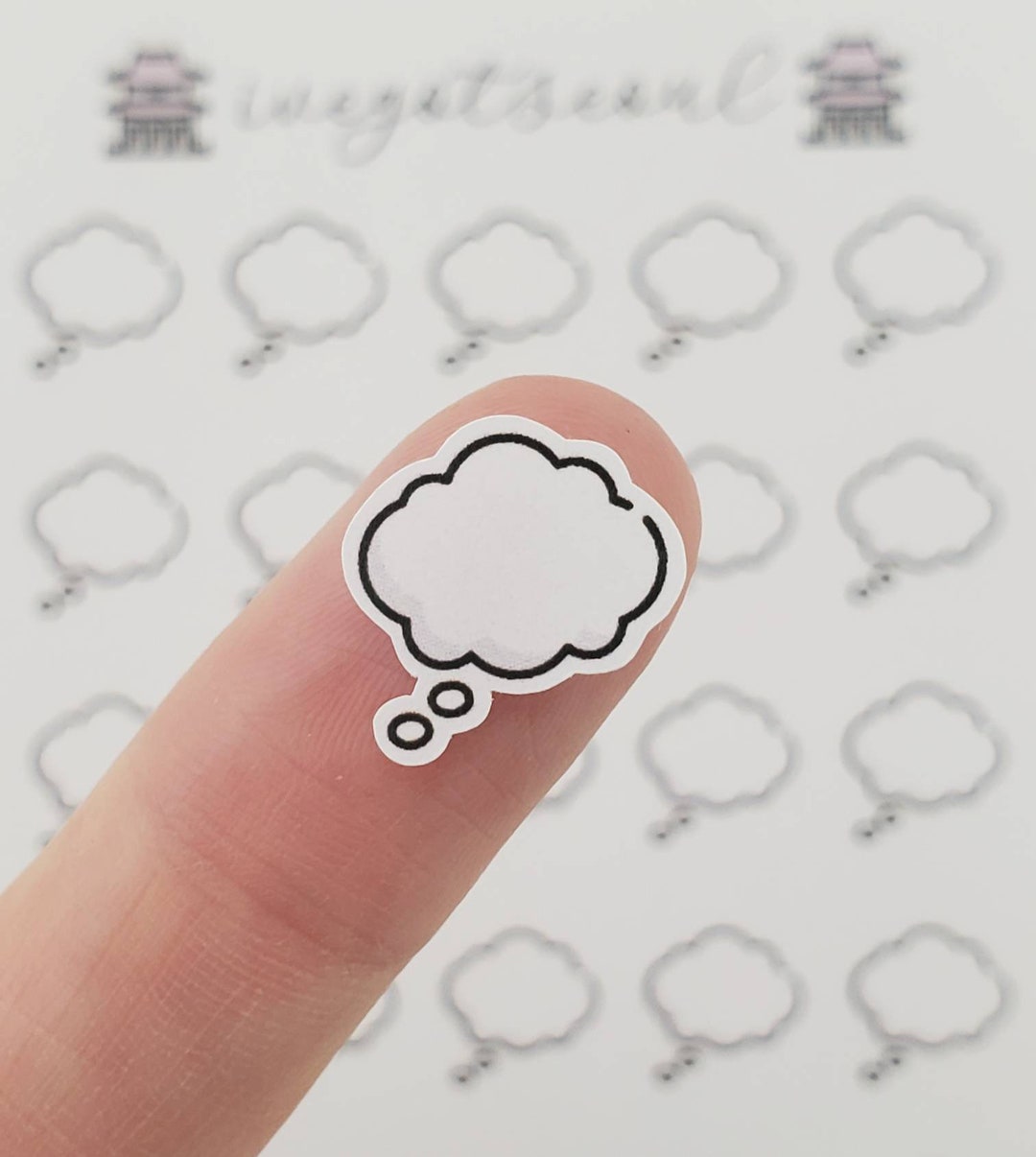 Planner Sticker | Thought Bubble - Etsy