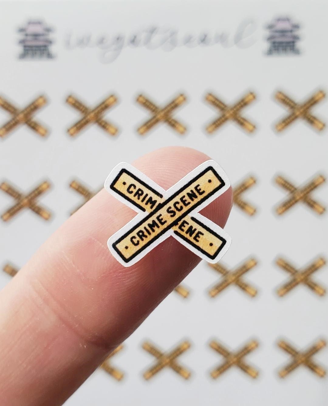 Planner Sticker Crime Scene Tape Crime Shows Crime - Etsy
