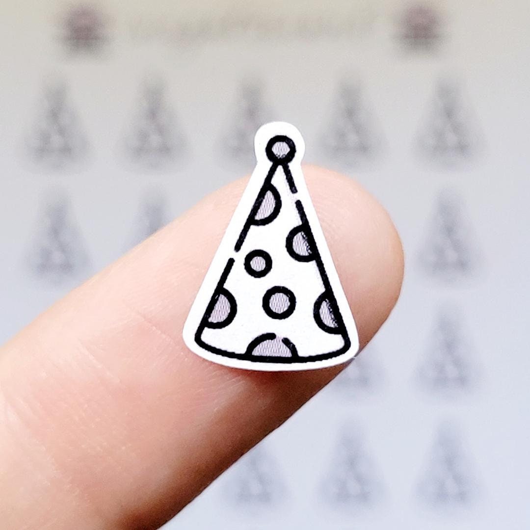 Planner Sticker | Party Hat, Birthday Hat - Etsy