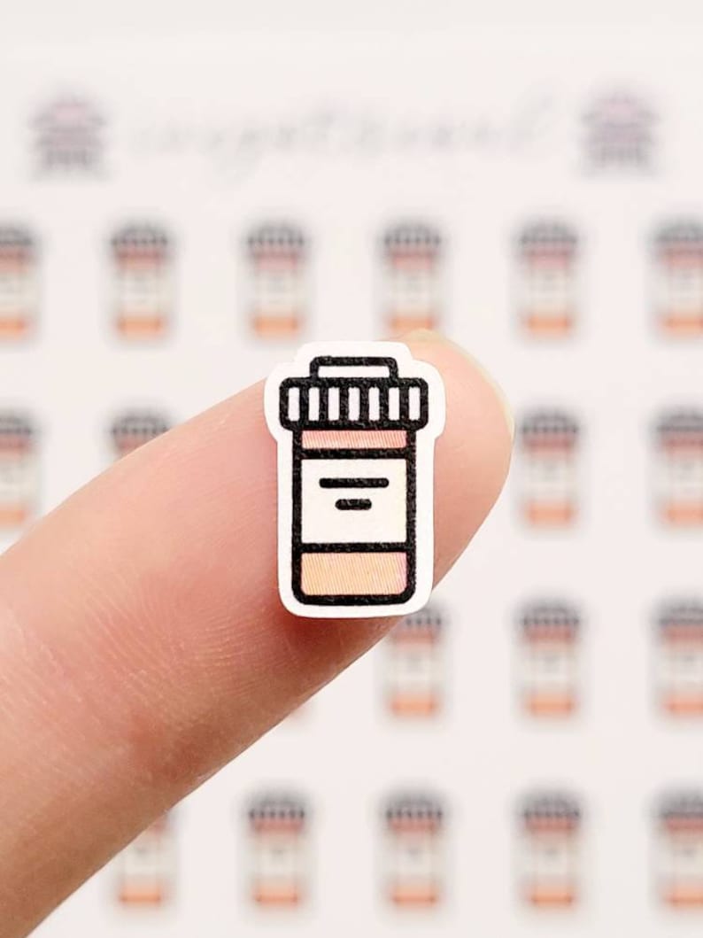 Planner Sticker Prescription Orange - Etsy