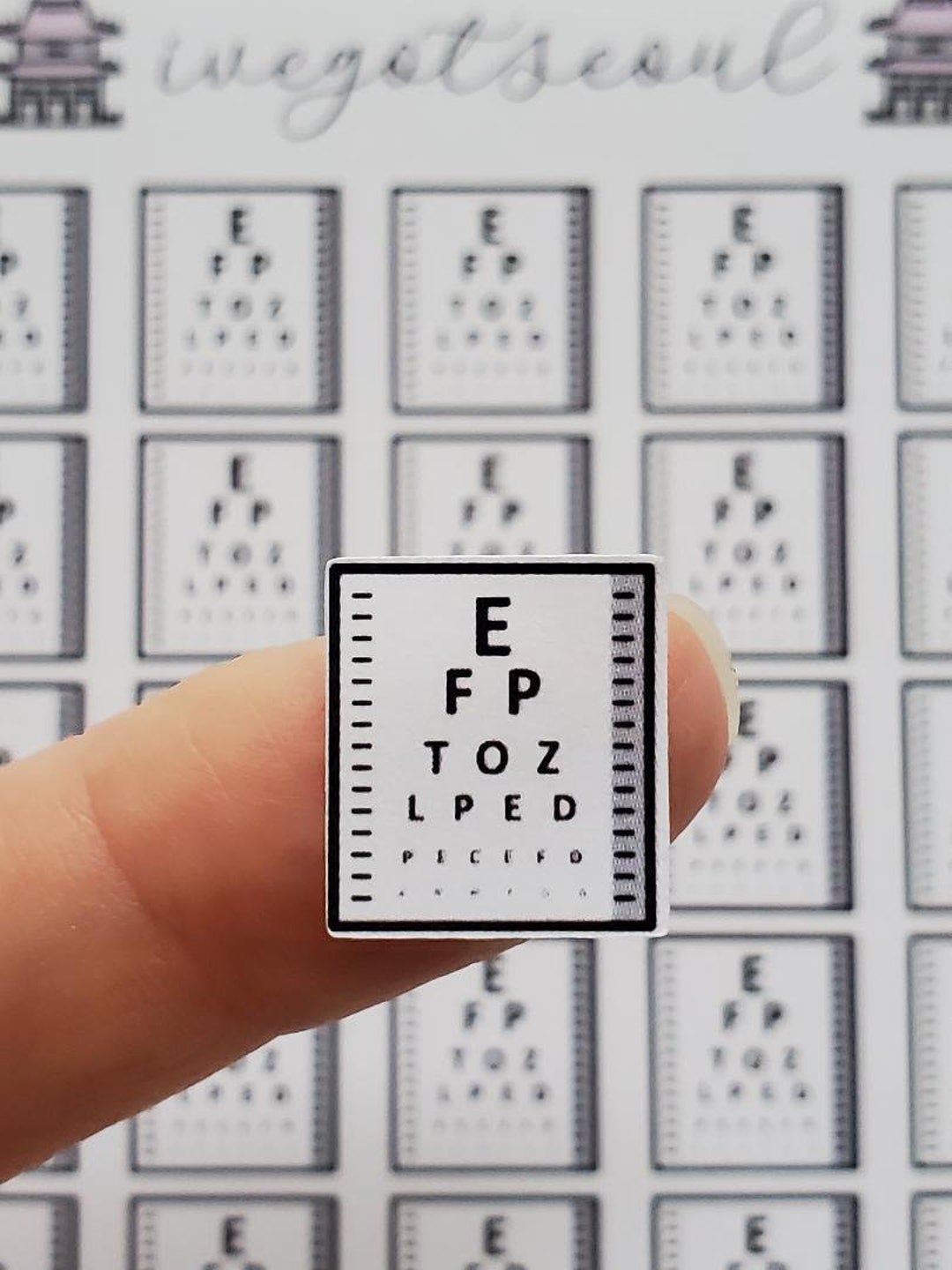 Planner Sticker | Eye Chart - Etsy