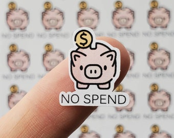 No Spend Stickers, No Spend Planner Stickers, No Spend Tracker Stickers ...