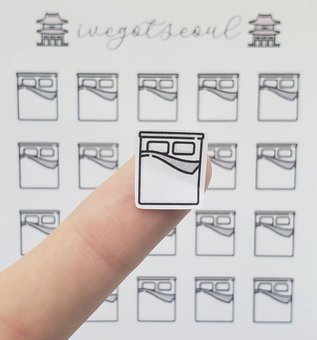 Planner Sticker | Bed - Etsy