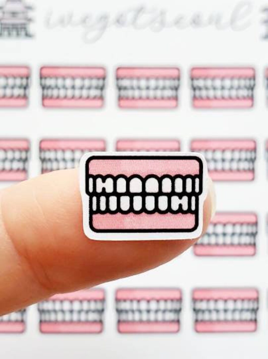 Planner Sticker | Teeth - Etsy