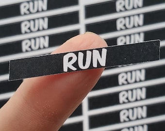 Happy Runner Girl Colorful Label Tracker Reminder Planner - Etsy