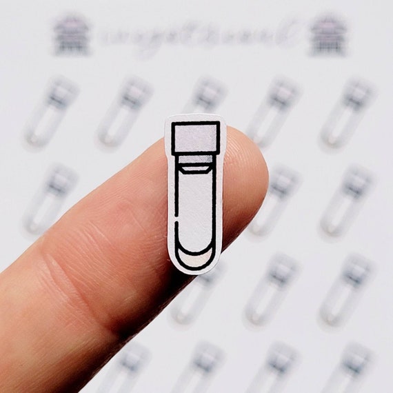 Planner Sticker Test Tube Lab Work | Etsy
