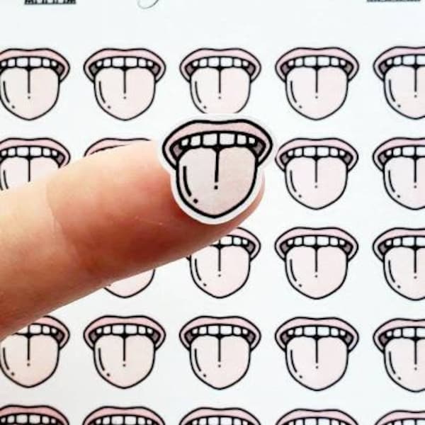 Tongue Sticker - Etsy