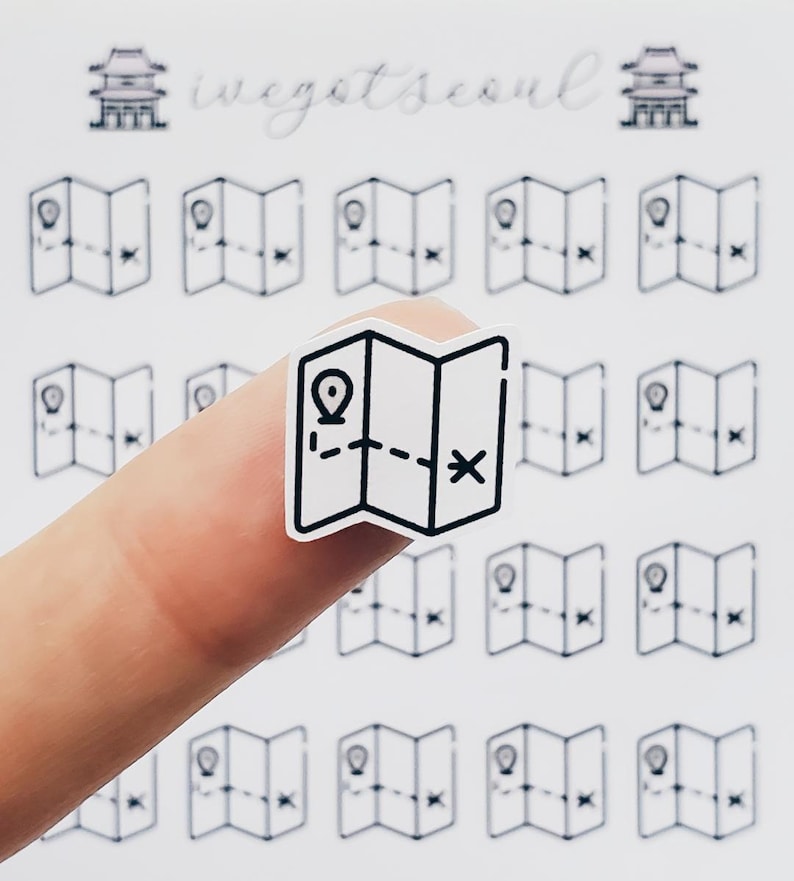 Planner Sticker Road Map - Etsy