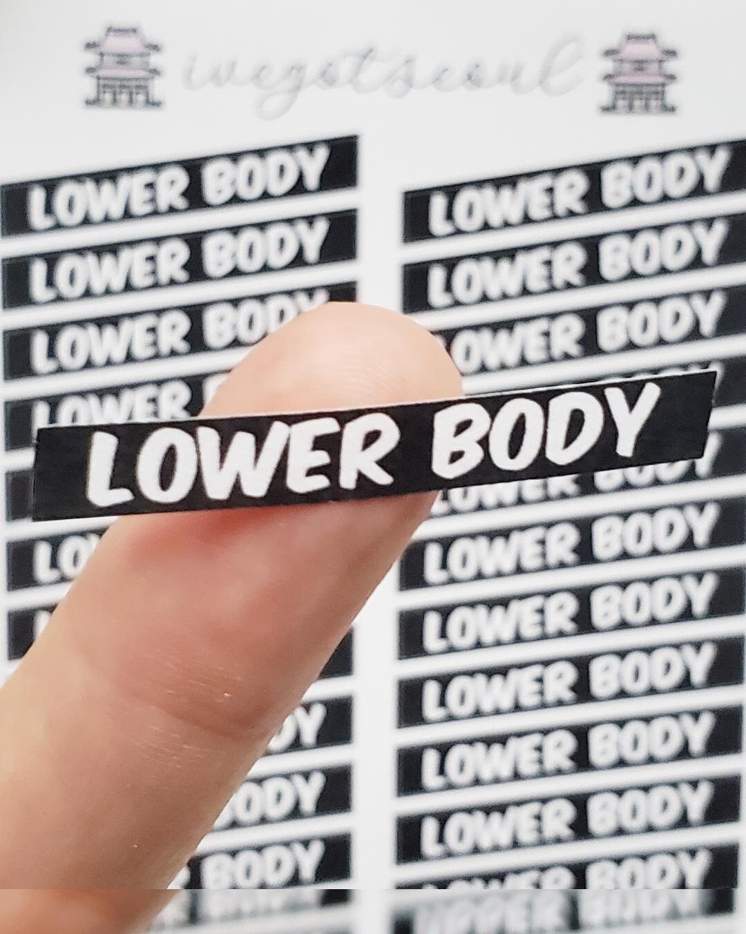 Planner Sticker | Lower Body Workout - Etsy