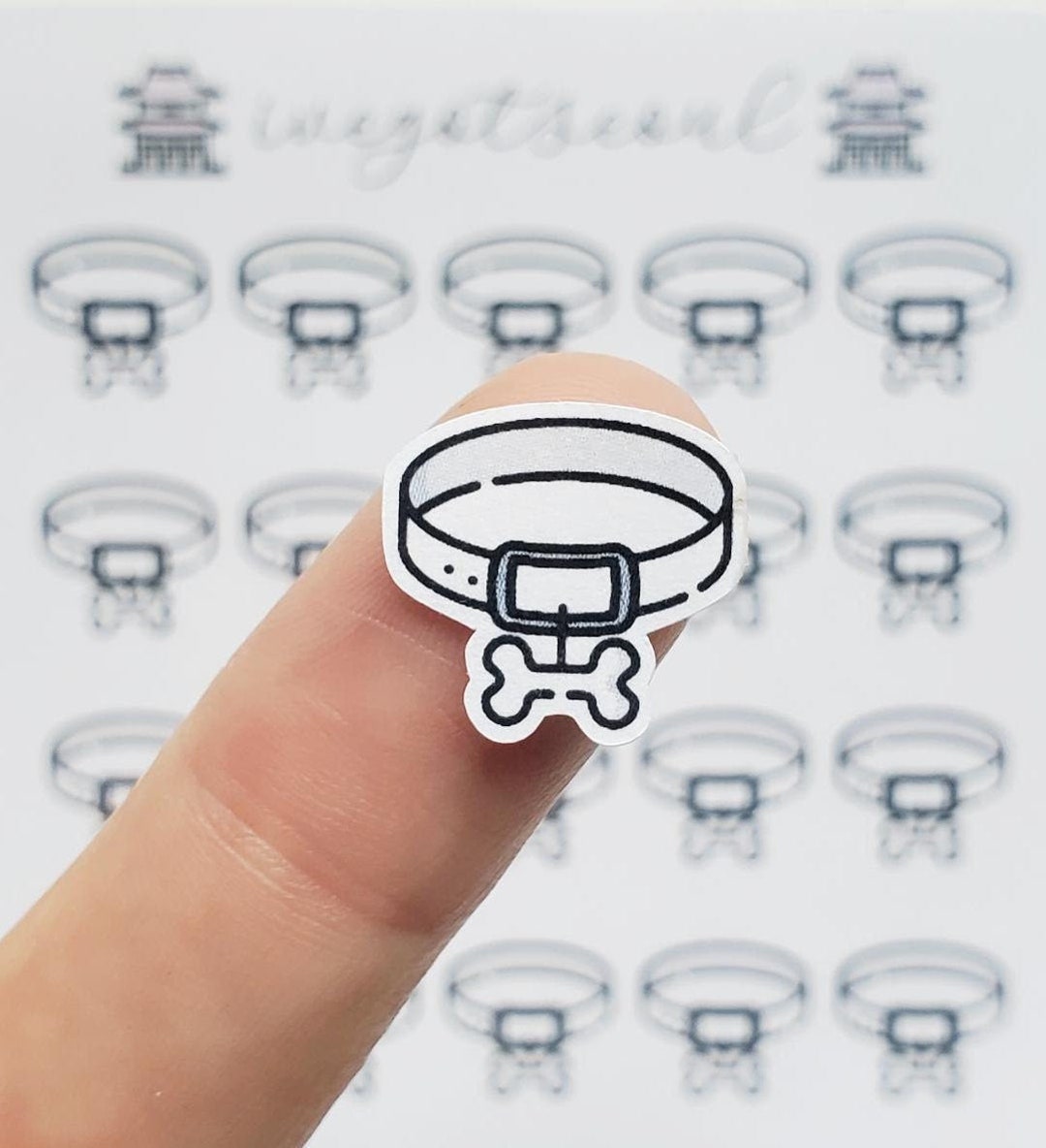 Planner Sticker | Dog Collar - Etsy
