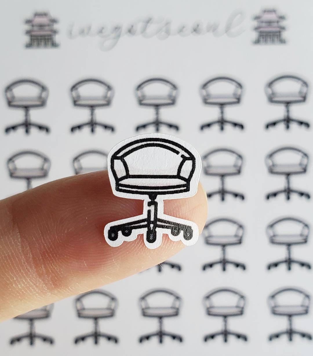Planner Sticker | Office Chair - Etsy
