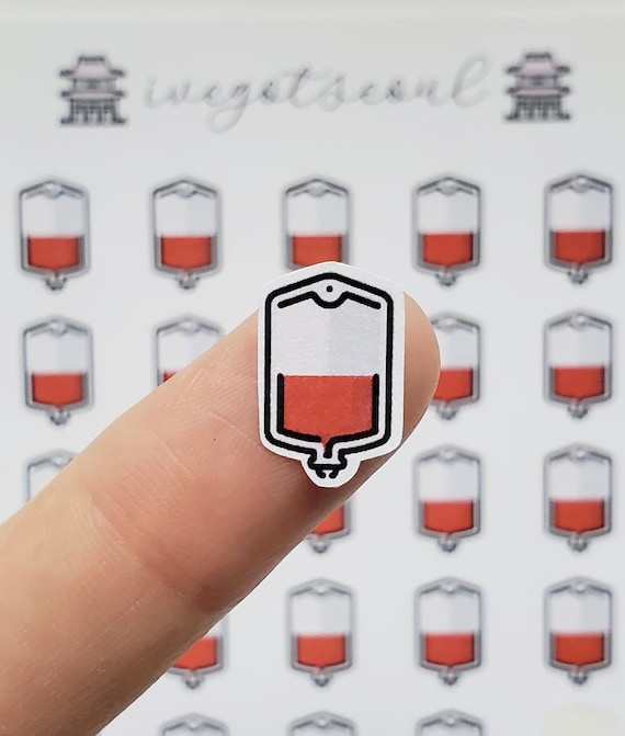 Planner Sticker Blood Donation Blood Bank Blood - Etsy