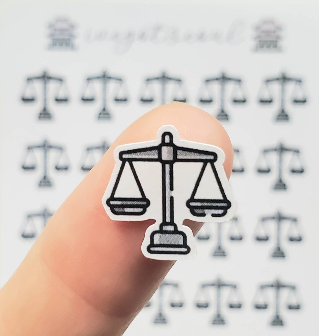 Planner Sticker | Scales of Justice - Etsy