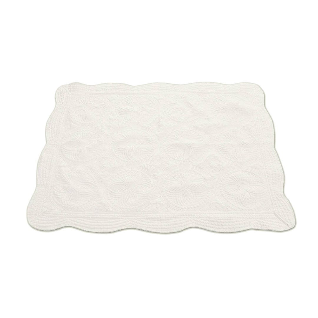 Monogrammed Baby Quilt Antique White, Quilted Heirloom Baby Quilt ...