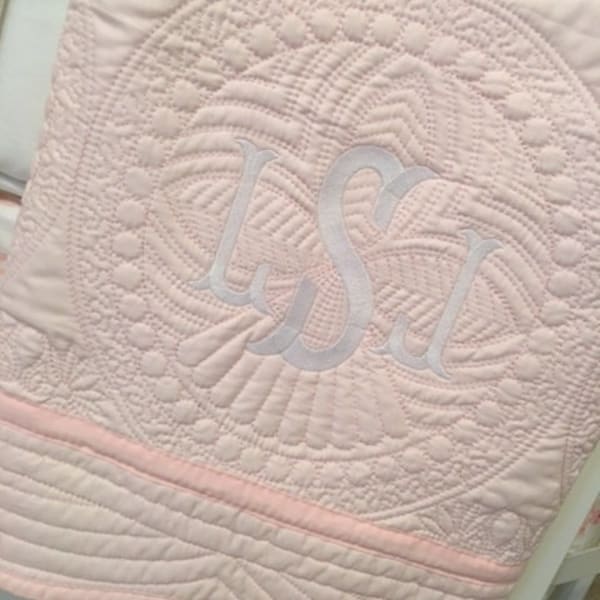 Monogrammed Quilt - Etsy