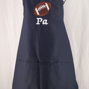 Mens Apron, Personalized Football Apron, Navy Apron, Embroidered Apron ...