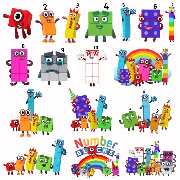 Numberblocks Png - Etsy