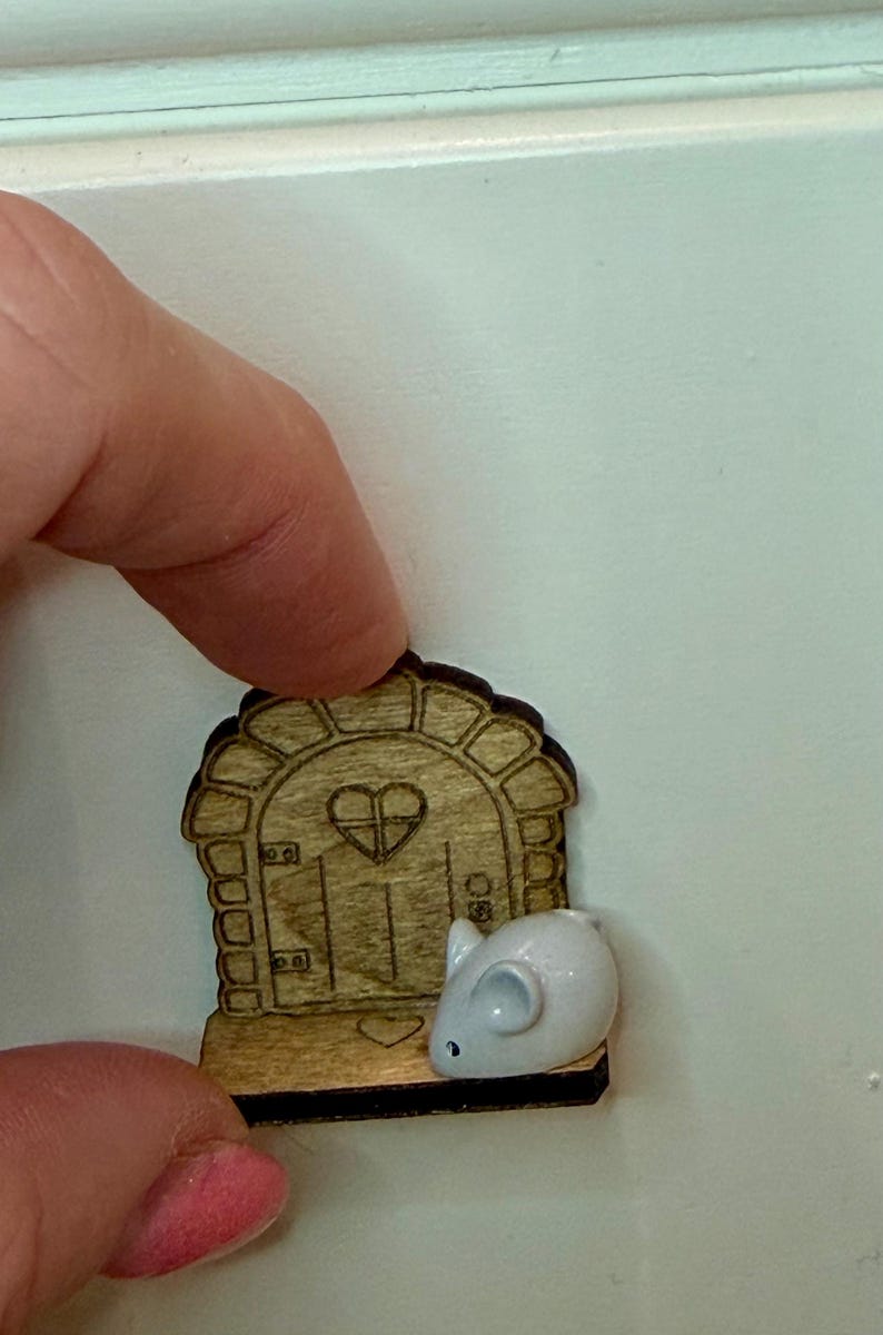 Tiny Mouse Door With Little Mouse Friend – Mini Fairy Door – Dollhouse ...
