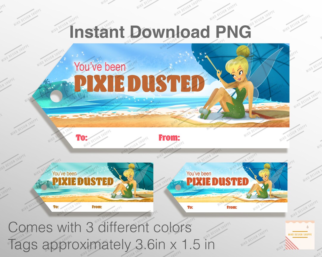 Pixie Dust Gift Tags, You've Been Pixie Dusted, DCL, Fish Extender Tags ...