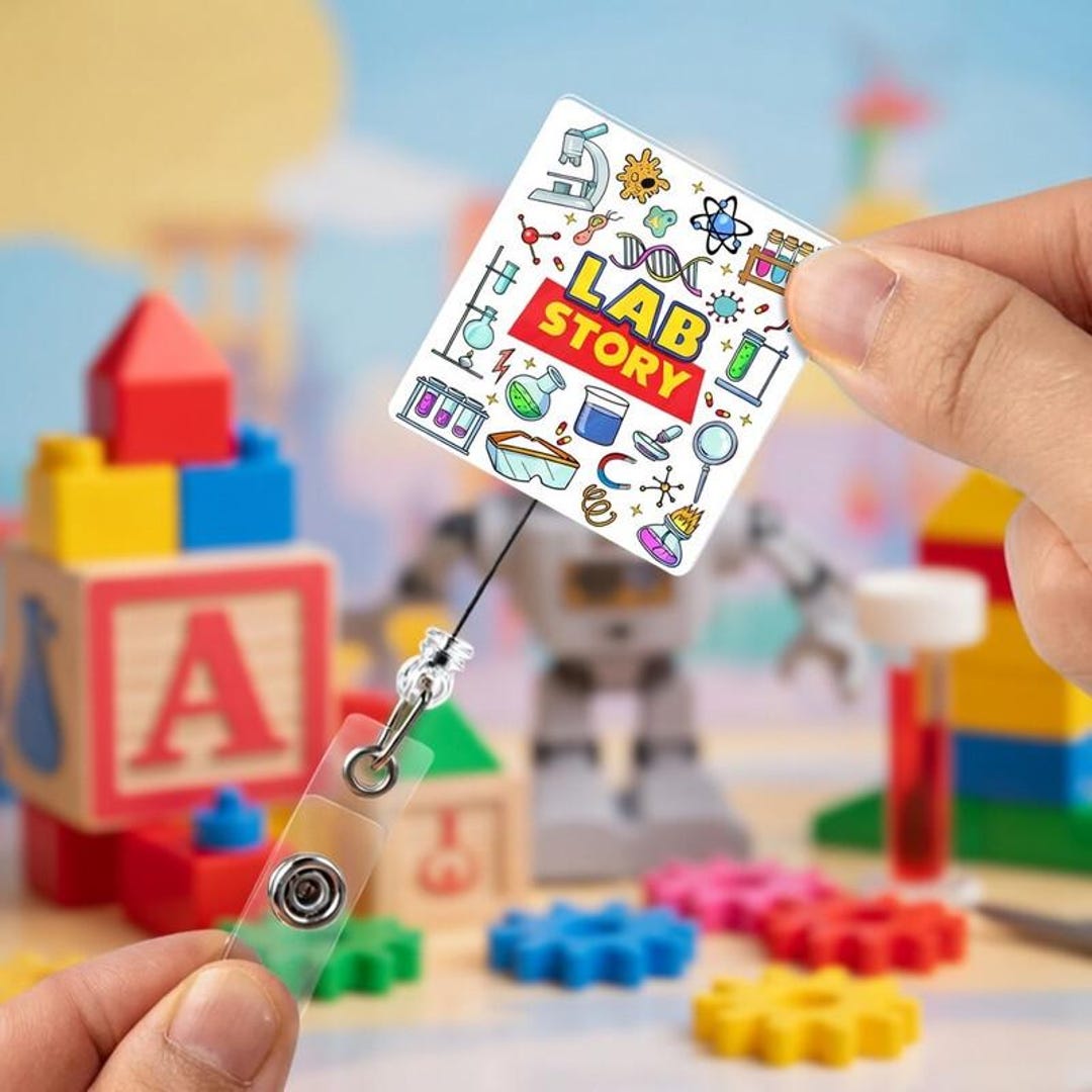 Lab Week 2026 Toy Story Badge Reel, Lab Story ID Holder, Nurse Badge ...