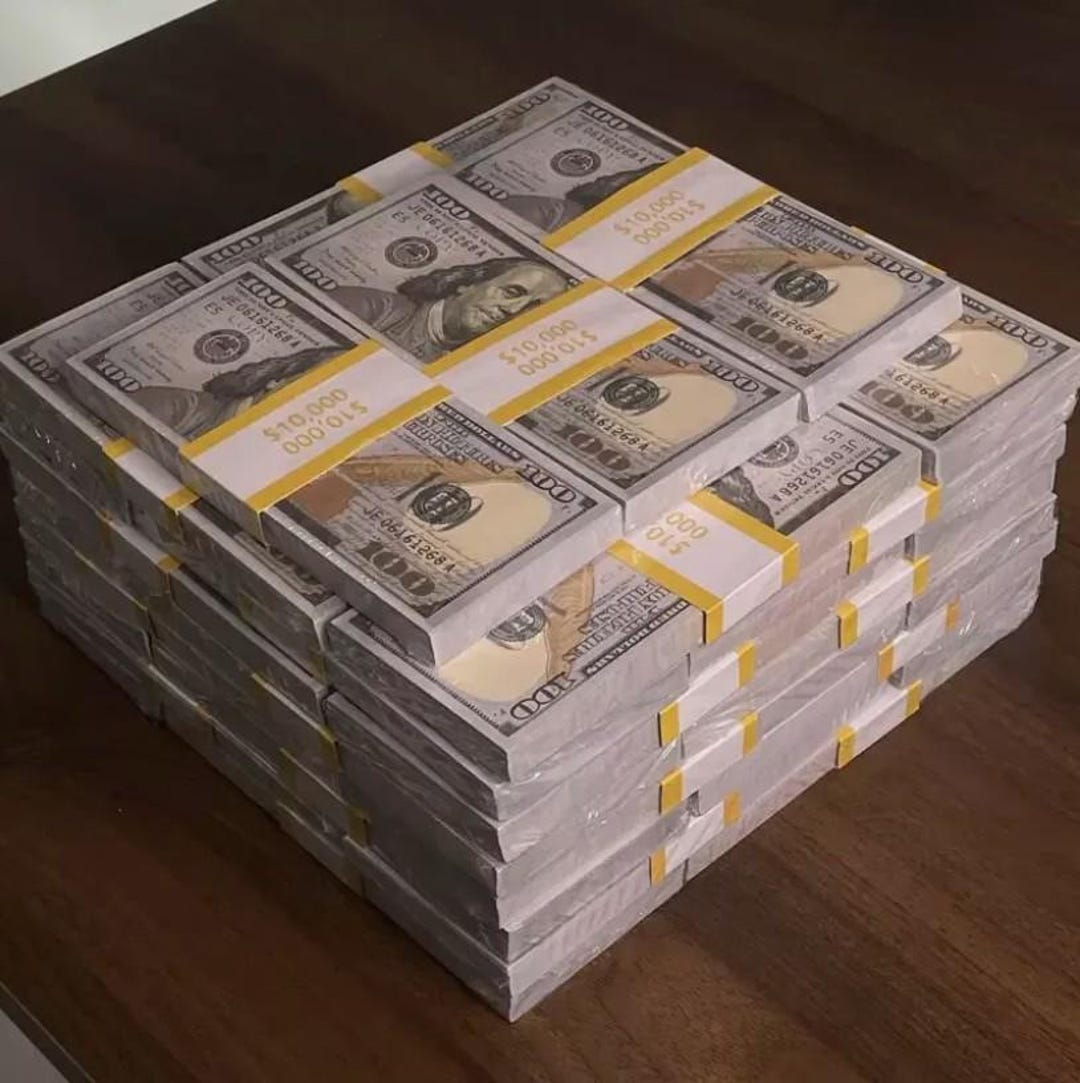 10K Full Print Play Prop Money – 100 Dollars Bills Stack, Movie & Photo ...