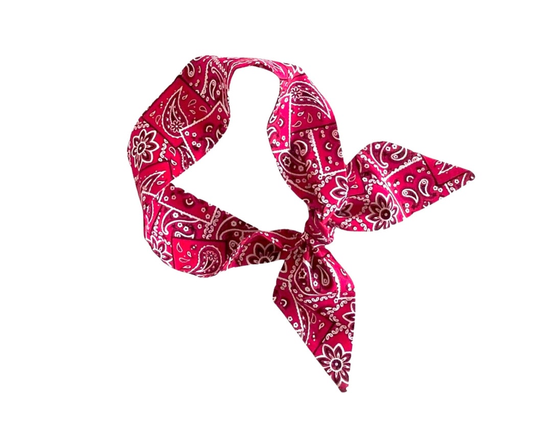 Short Hair Scarf. Fabric Hair Tie for Ponytail, Bun, Braid or Handbag ...