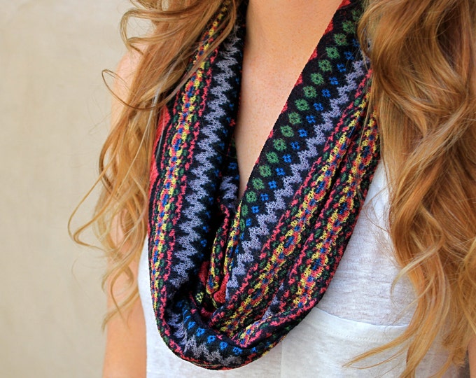 Chevron Scarf Cowl Scarf Infinity Scarf Eternity Scarf - Etsy