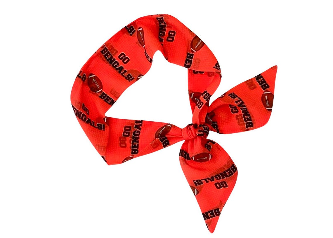 Cincinnati Bengals Women's Skinny Scarf for Ponytail, Bun or Handbag ...