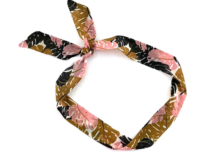 Extra Skinny Narrow Hair Scarf for Women.fabric Hair Tie for Ponytail ...