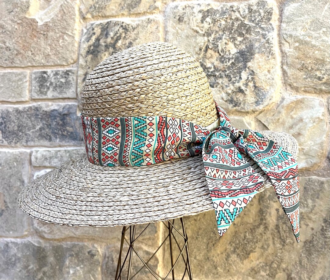 Versatile Aztec Fabric Hair Scarf for Women: Ponytail Tie, Bun Wrap ...