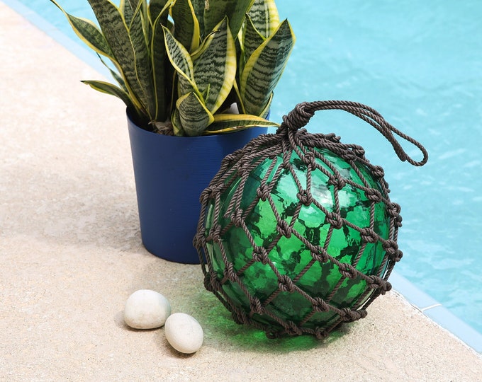 Green Glass Fishing Float 12 Inch Super Big Beach Decor - Etsy