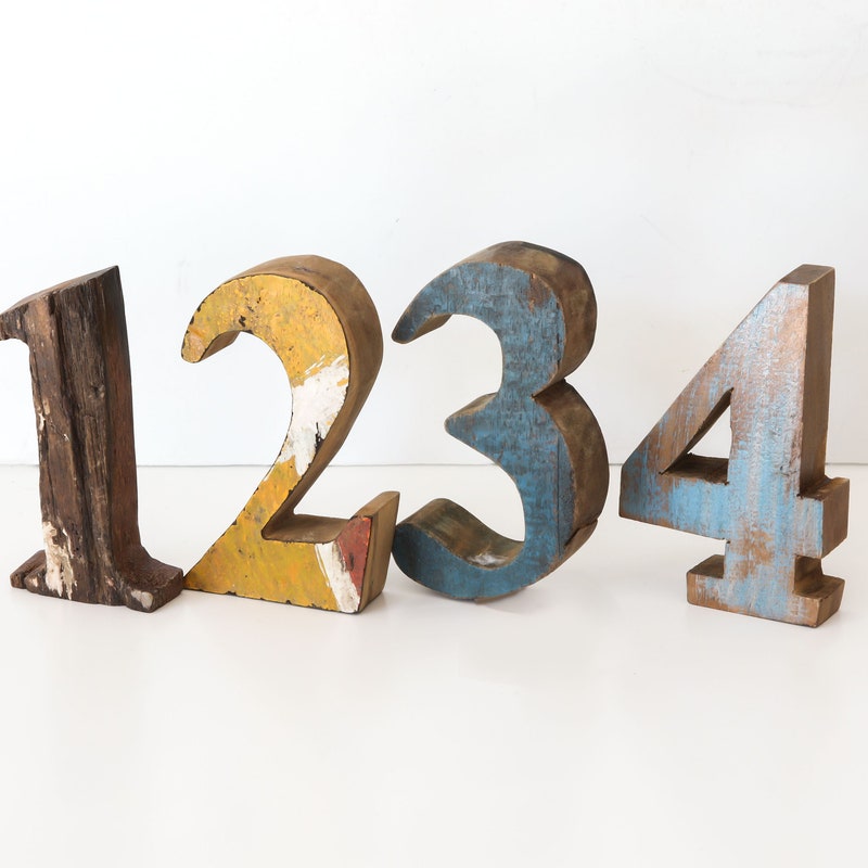 Wooden House Numbers - Etsy